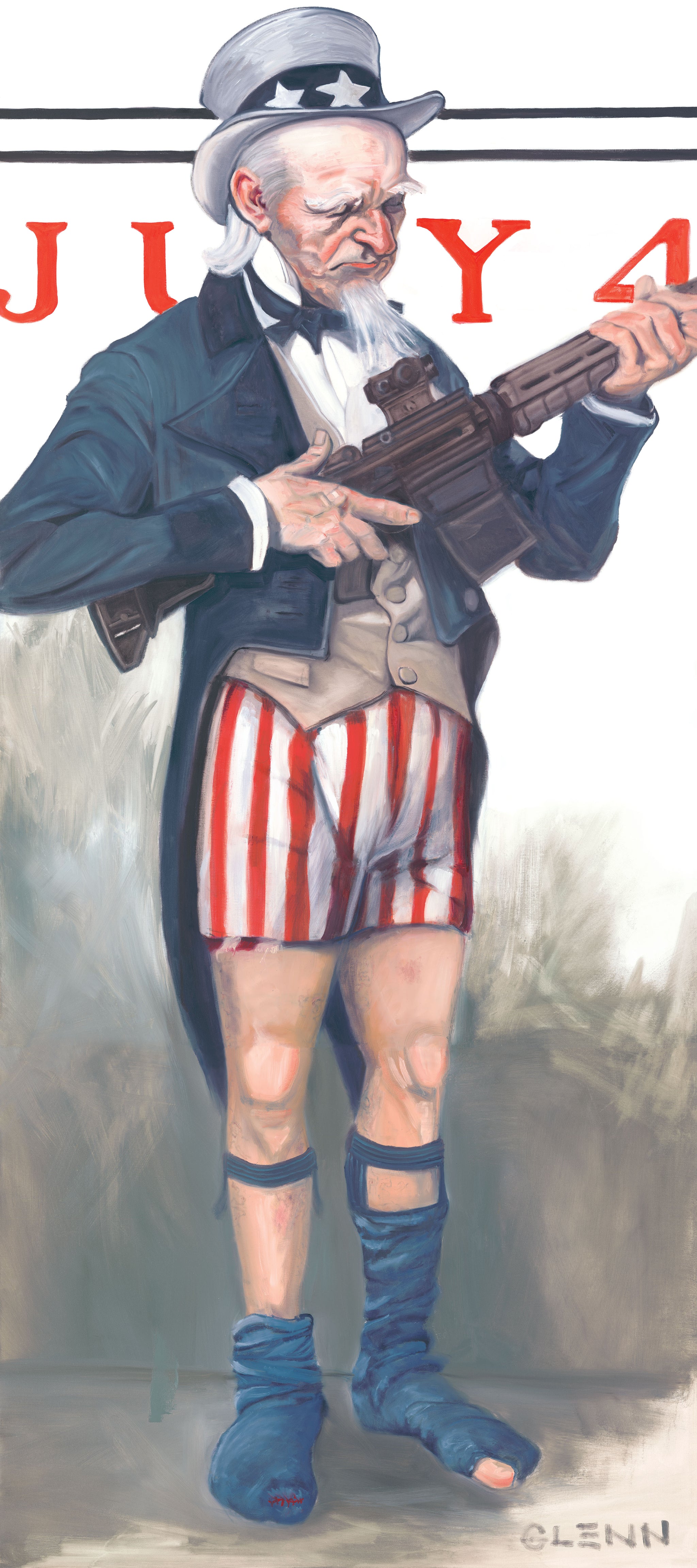 Uncle Sam Caught With Pants Down | Glenn Beck Art Print