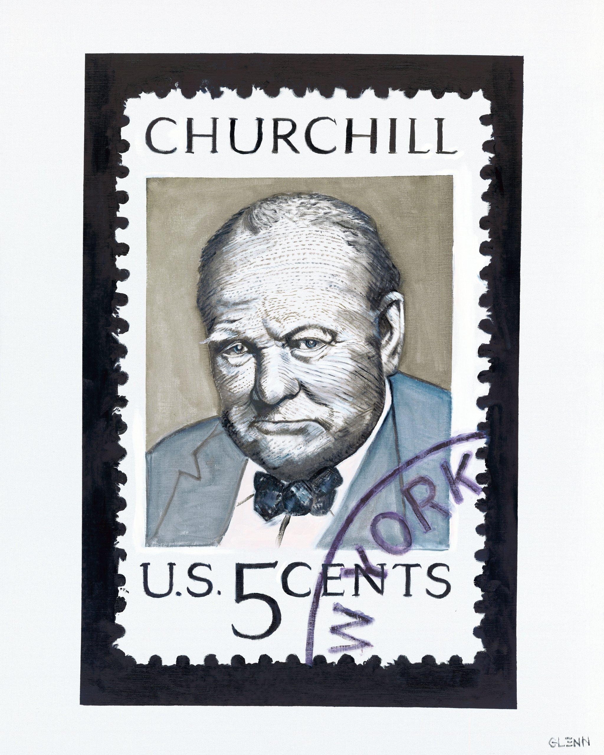 Churchill Stamp — Art Print by Glenn Beck | Giclée & Poster Options